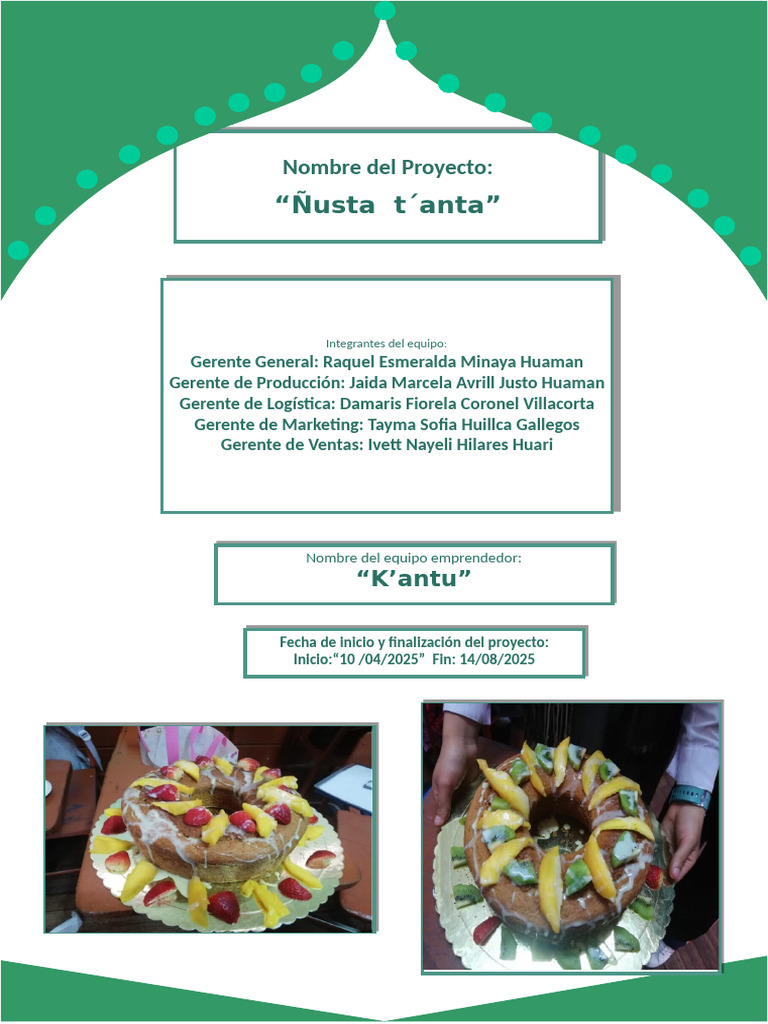 Portafolio Ñusta T'anta | PDF | Postres | Pasteles
