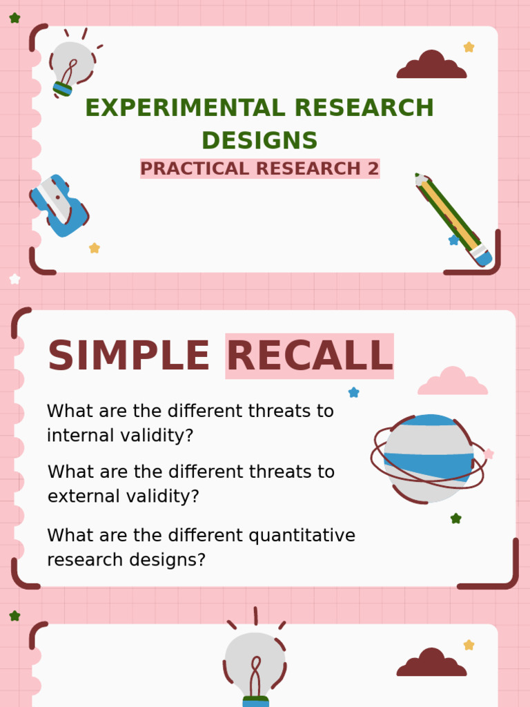 Experimental Research Designs Overview | PDF | Cognition | Quantitative ...
