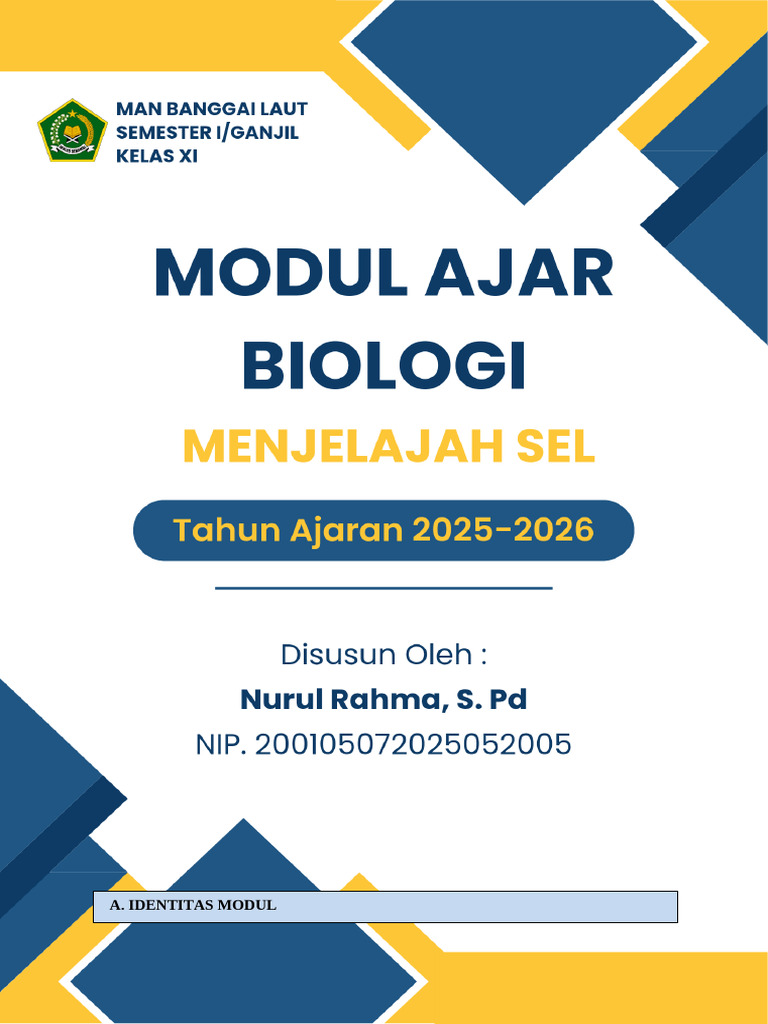Modul Ajar Bio Xi (Sel) | PDF