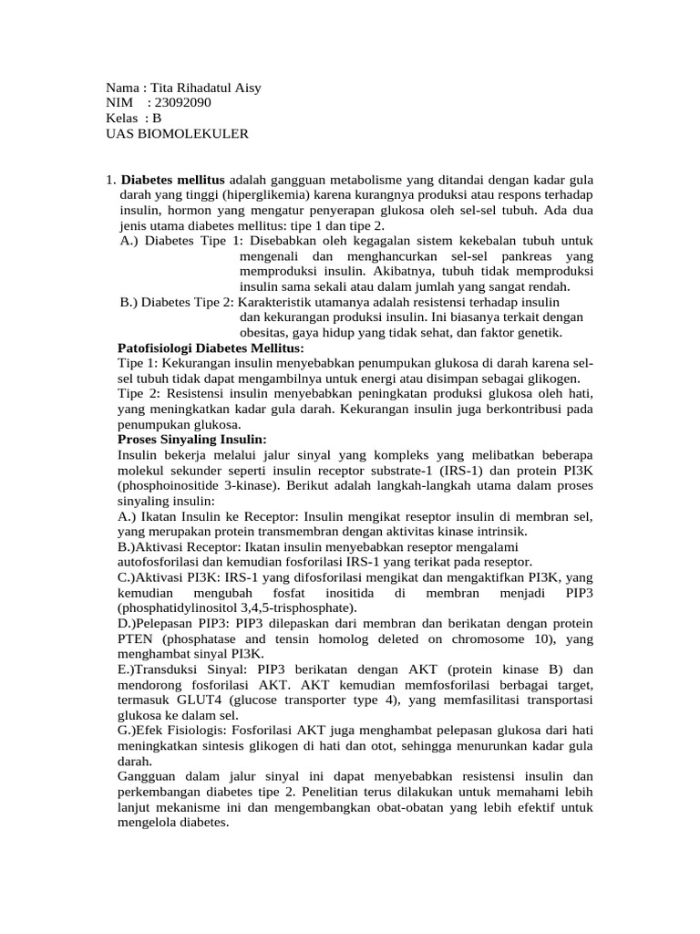 Uas Biomol Tita | PDF