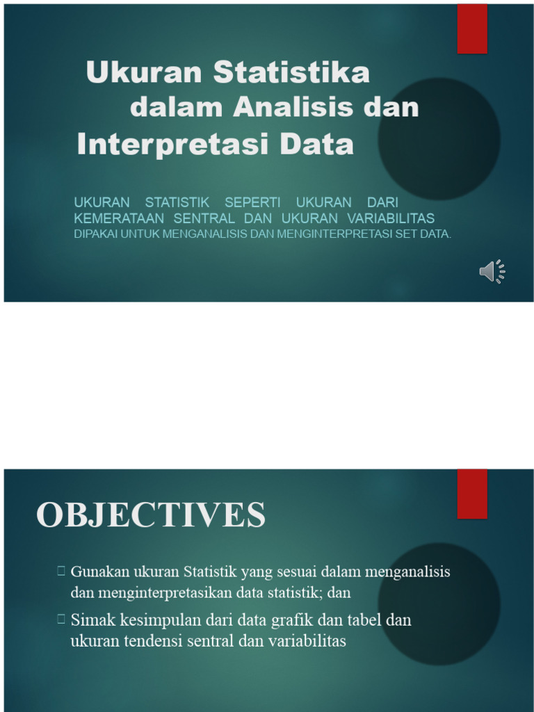 Ukuran Statistik Dalam Analisis Dan Interpretasi Data | PDF