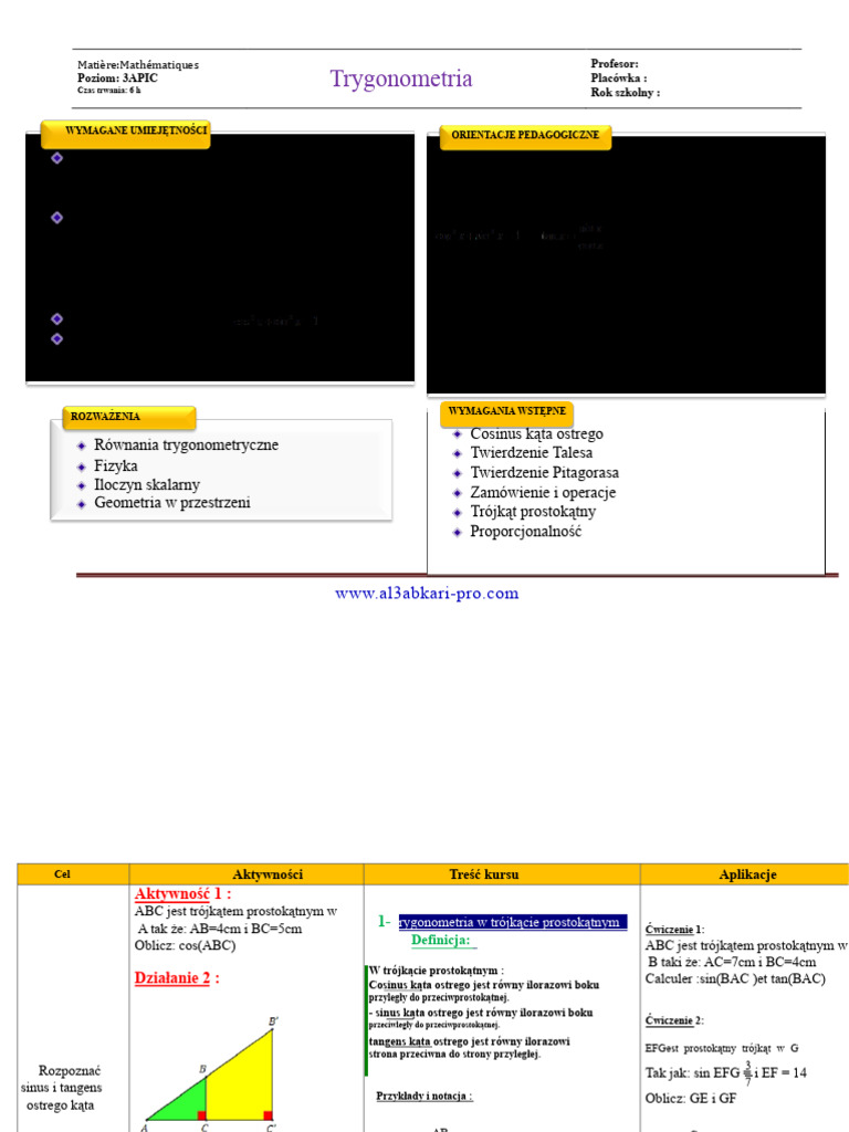 1 Trygonometria | PDF