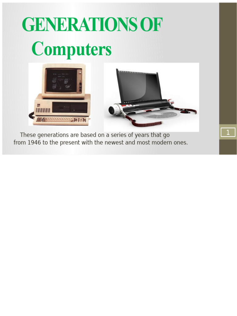 The 6 Generations of Computers | PDF | Integrated Circuit | Vacuum Tube