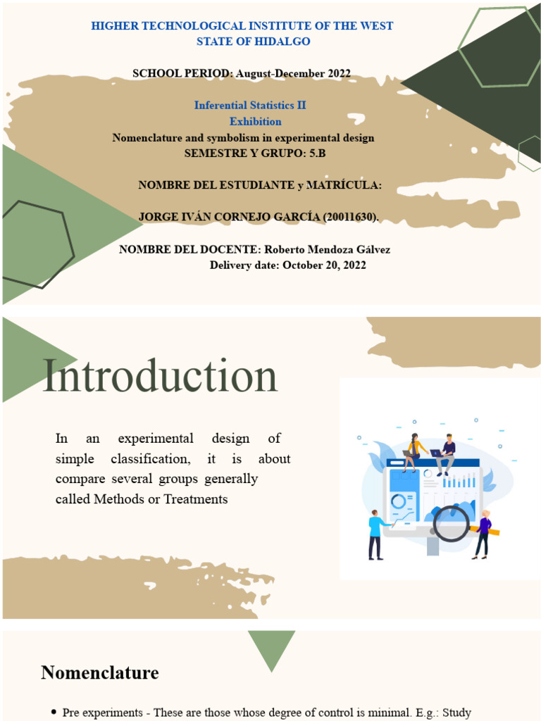 Nomenclature and Symbolism in Experimental Design | PDF | Experiment ...
