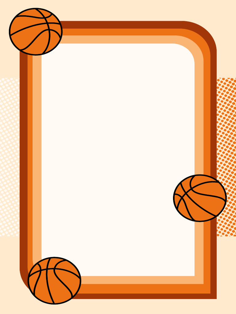 Orange Bold Halftone Dots Basketball Congratulations Card (4 X 6 In) | PDF