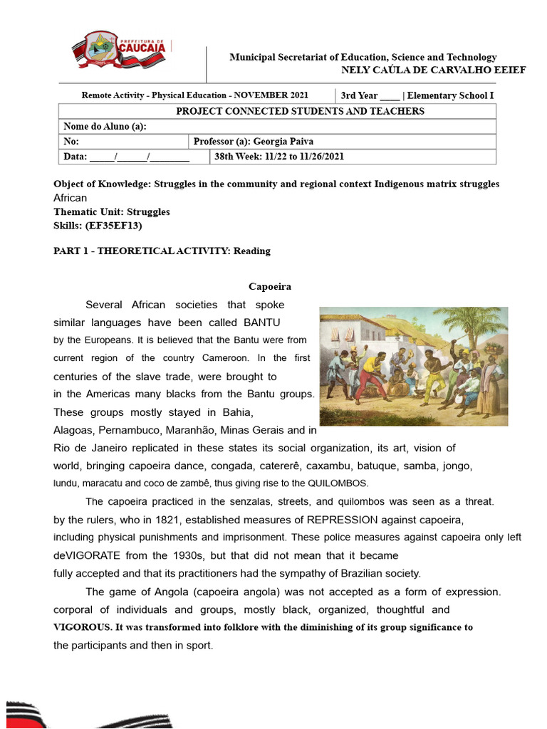 Capoeira: History and Styles Explained | PDF | Brazil