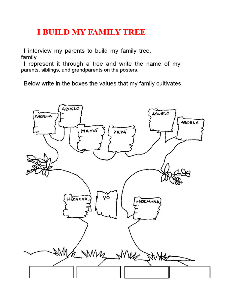 I BUILD MY FAMILY TREE - 1st Grade PDF | PDF
