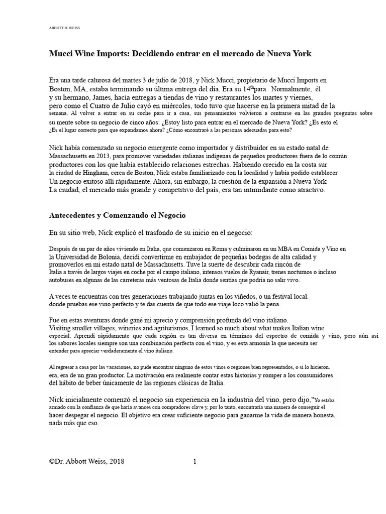 Mucci_Importaciones_de_Vino | PDF | Vino | Al por menor