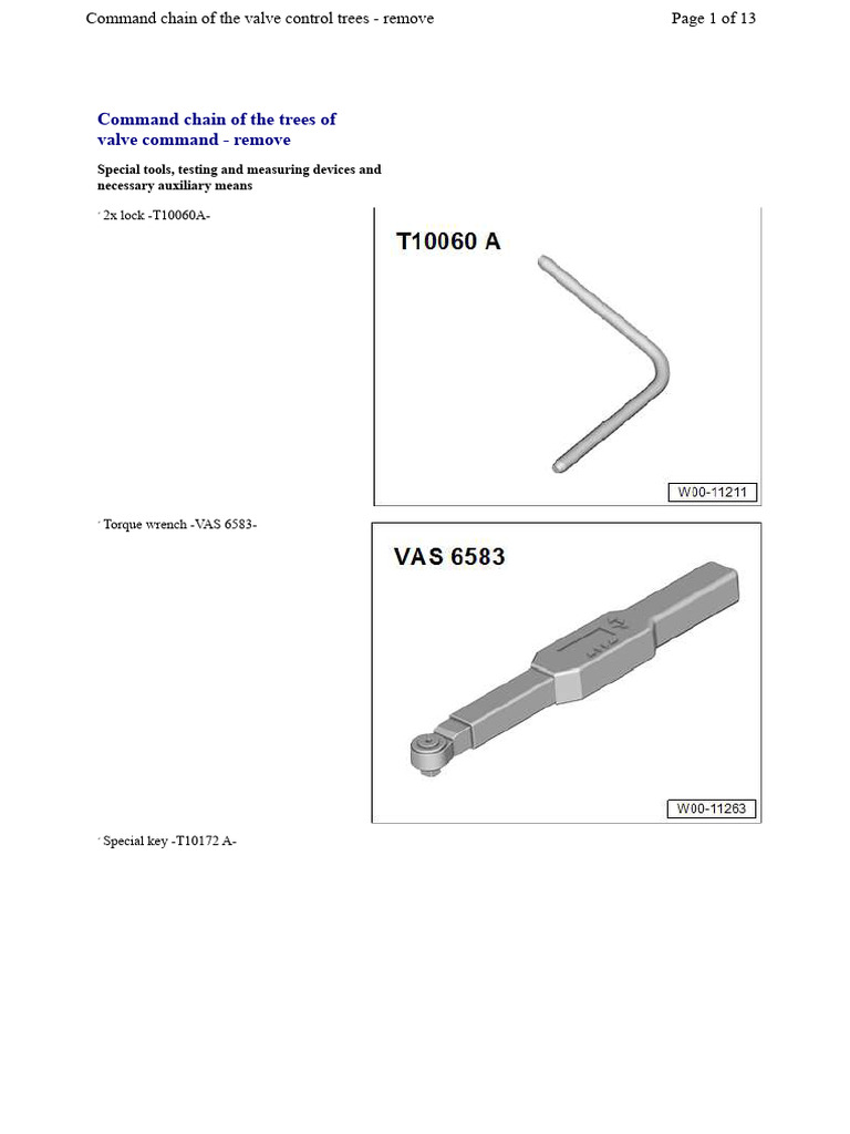 Amarok V6 Timing Chain Removal Guide | PDF | Gear | Screw