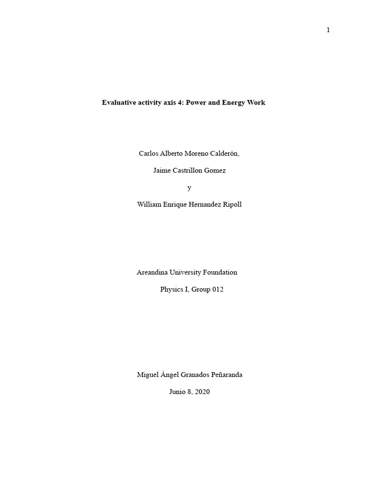 Physical Activity Axis 4 Wiki PDF | PDF | Power (Physics) | Force