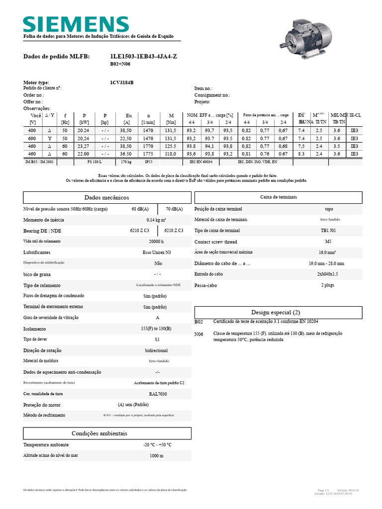 1LE1503-1EB43-4JA4-Z_B02+N06_ficha_técnica_pt | PDF | Quantidades físicas | Quantidade