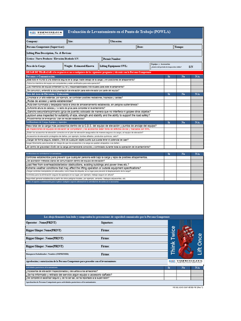 Evaluación de Seguridad en Levantamiento POWLA | PDF