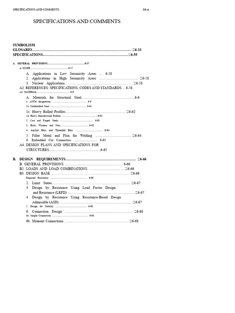 AISC Manual Index English | PDF | Screw | Materials