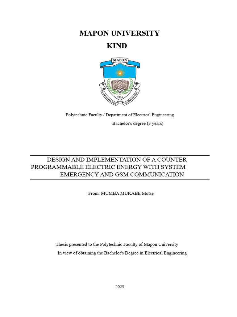 Final Study Report. Mumba Mukabe | PDF | Inductor | Voltage