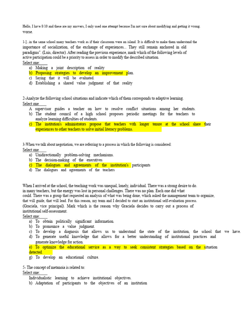 Unit 4 Evaluation Questionnaire | PDF | Learning | Teachers
