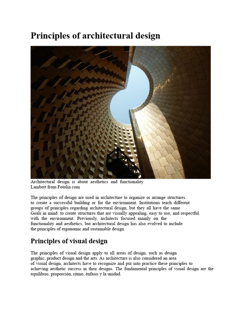 Principles of Architectural Design | PDF | Sustainability | Design
