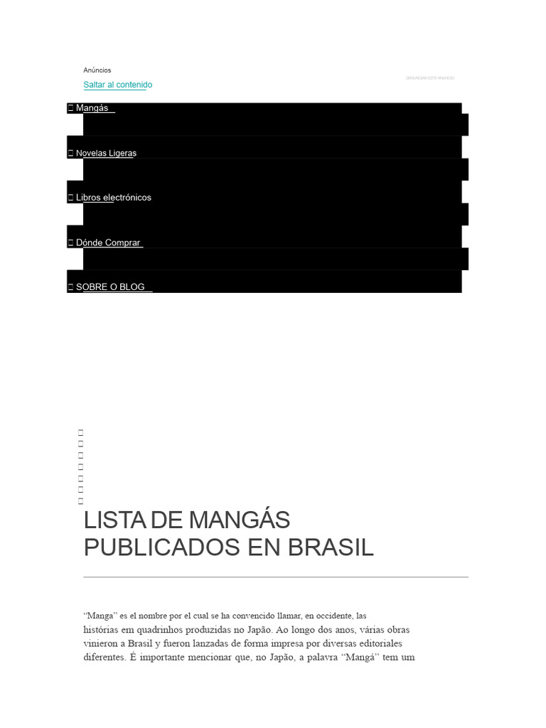 Lista de Manga Brasil | PDF