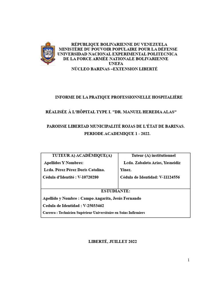 Rapport de stage en soins infirmiers | PDF | Allaitement | Hôpital
