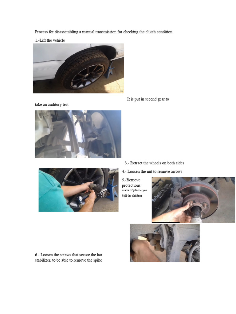Process To Disassemble A Manual Transmission For Checking The Clutch ...