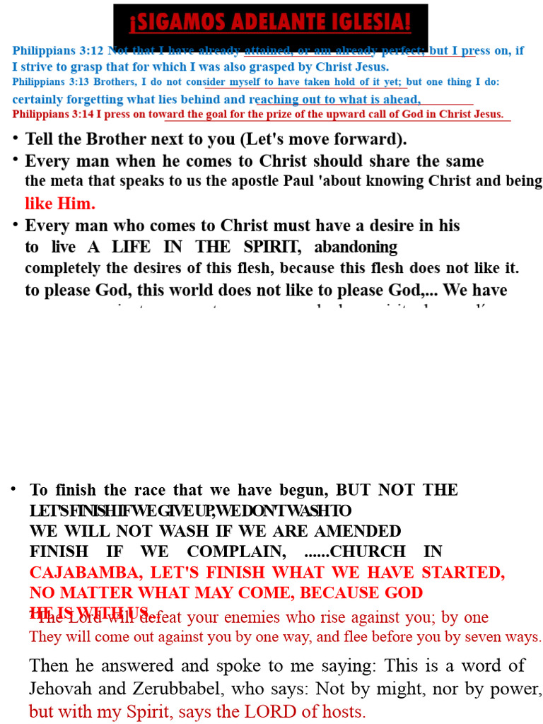 LET'S MOVE FORWARD CHURCH | PDF | Epistle To The Philippians | Jesus