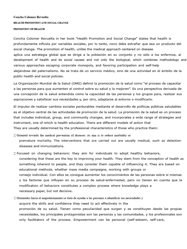 1 - Concha Colomer Revuelta - Promotion of Health and Social Change ...