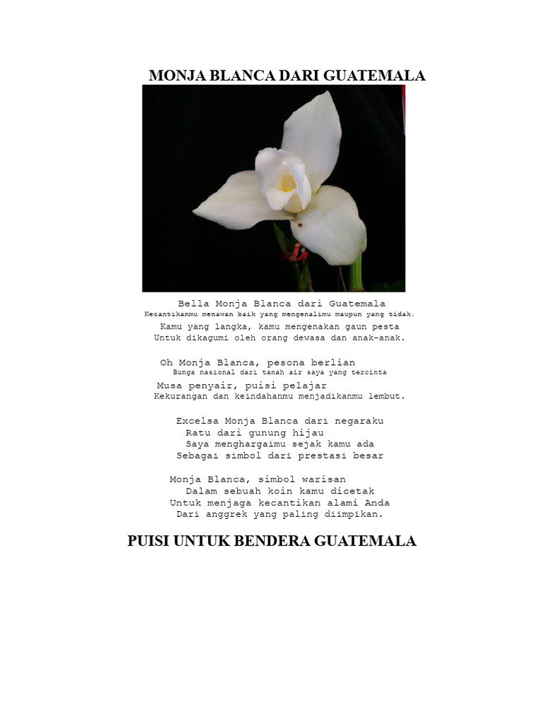Puisi dan Simbol Nasional Guatemala | PDF