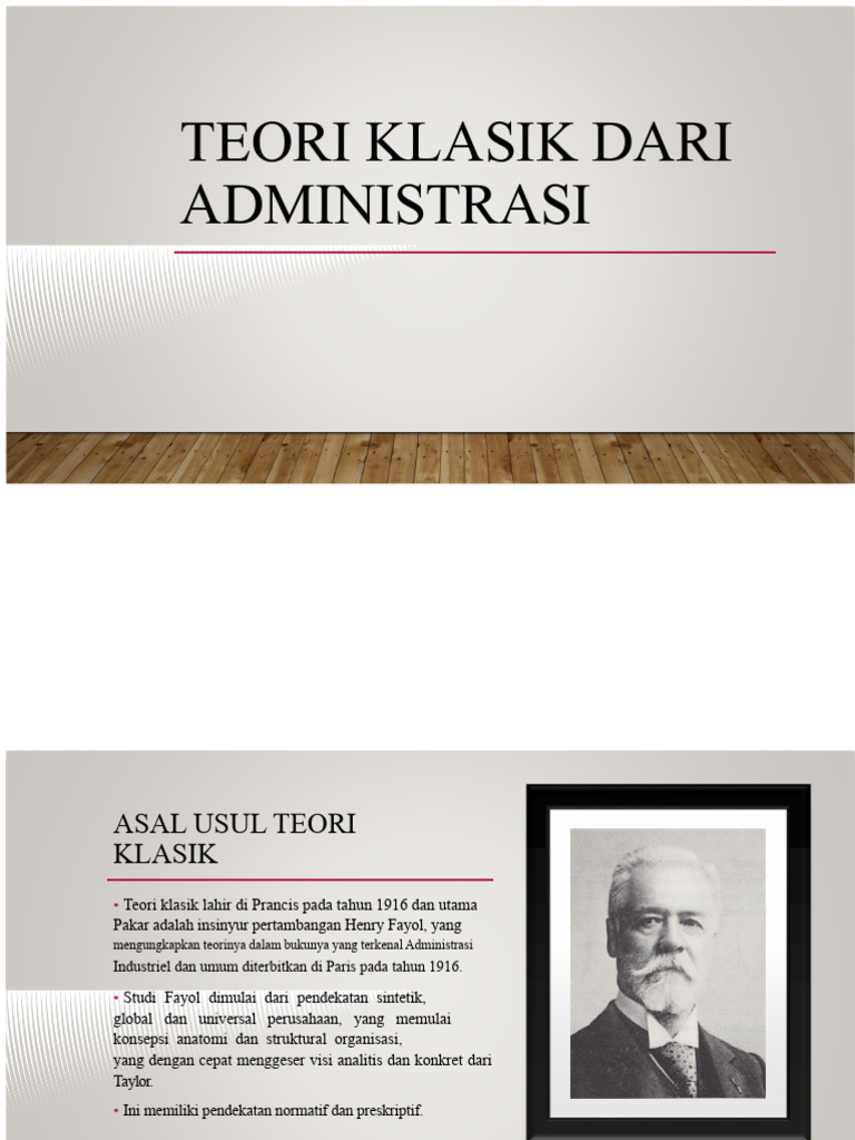 Teori Klasik Manajemen | PDF