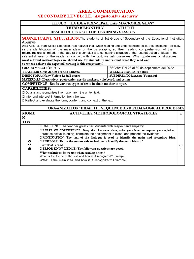 VII UNIT WITH Macrorules 2°A (2) | PDF | Reading Comprehension ...