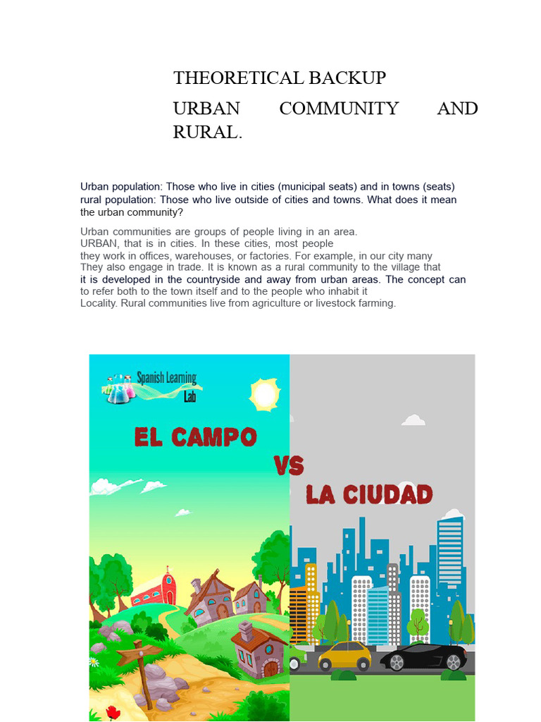 The Urban and Rural Community | PDF