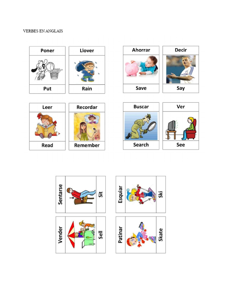 Liste de verbes anglais courants | PDF