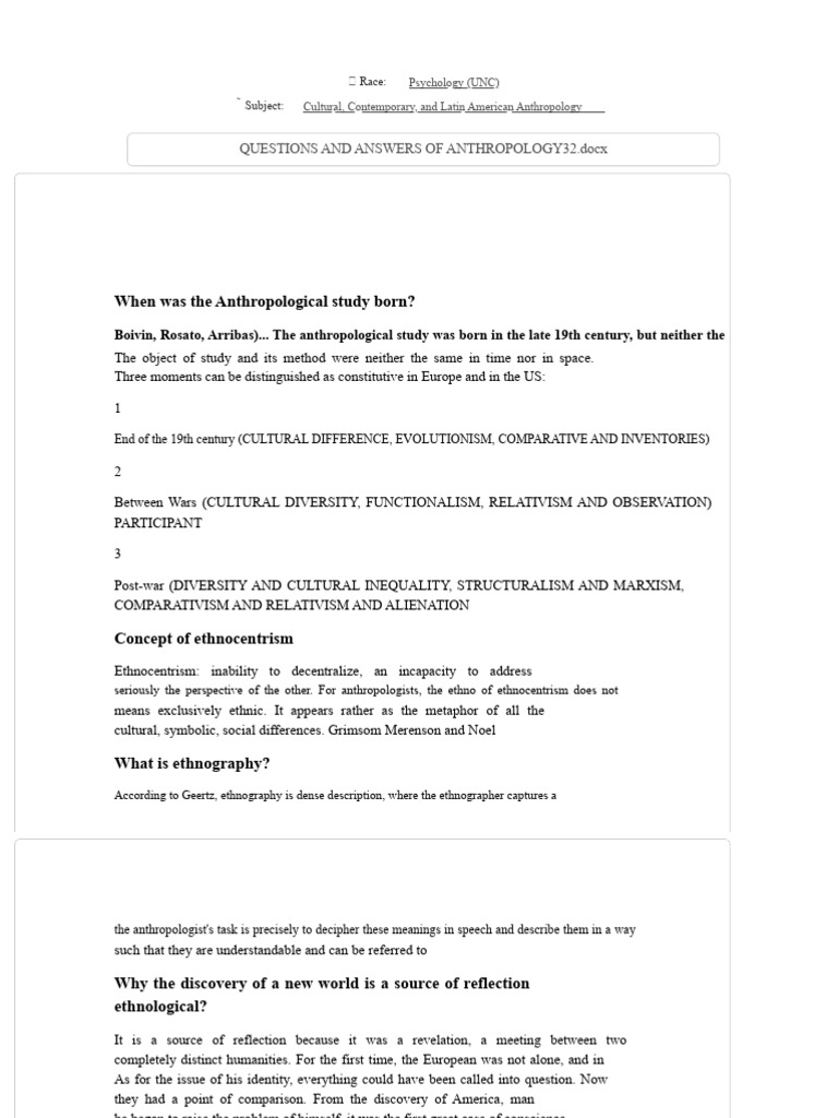 Notes - Questions and Answers - Cultural, Contemporary, and Latin ...