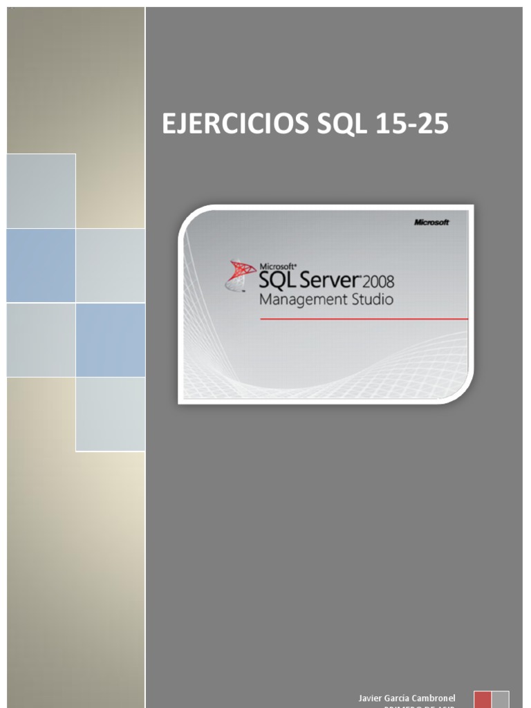 2-Ejercicios SQL15-25 | PDF | SQL | Gestión de datos