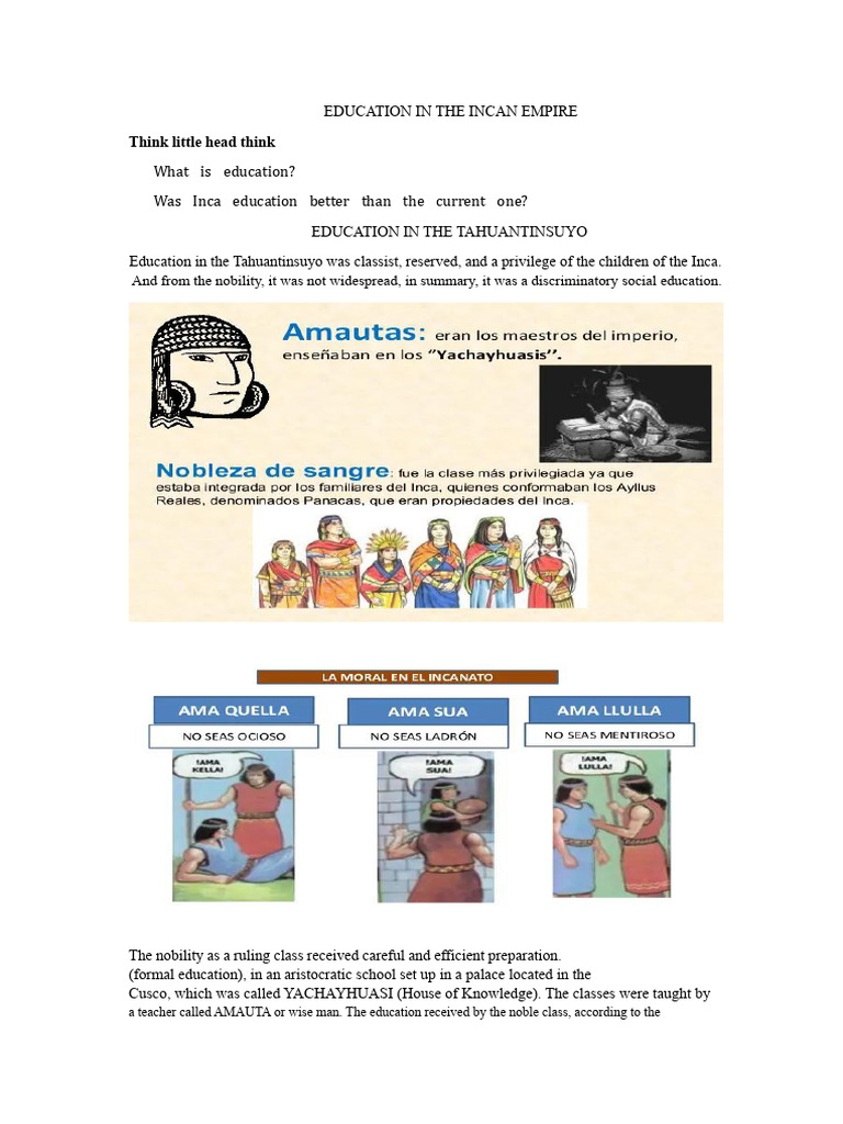 Inca Education: Class and Community | PDF | Inca Empire | Nobility