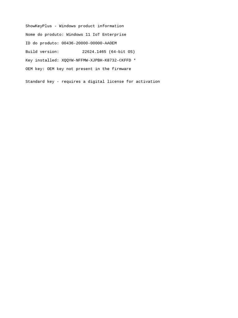 Windows 11 IoT Enterprise Key Info | PDF