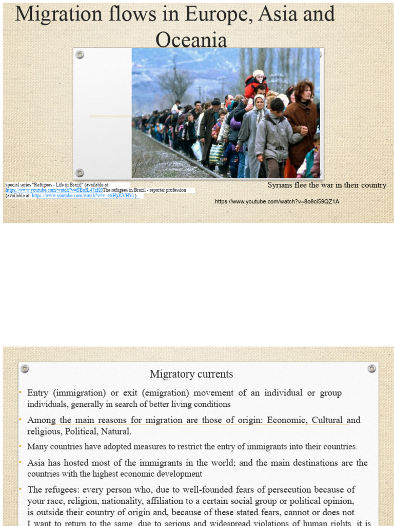 Migration flows in Europe, Asia, and Oceania | PDF | Human Migration ...