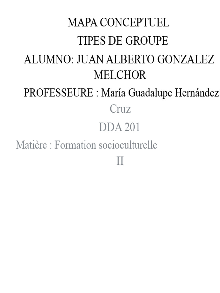Types de groupes en sociologie | PDF