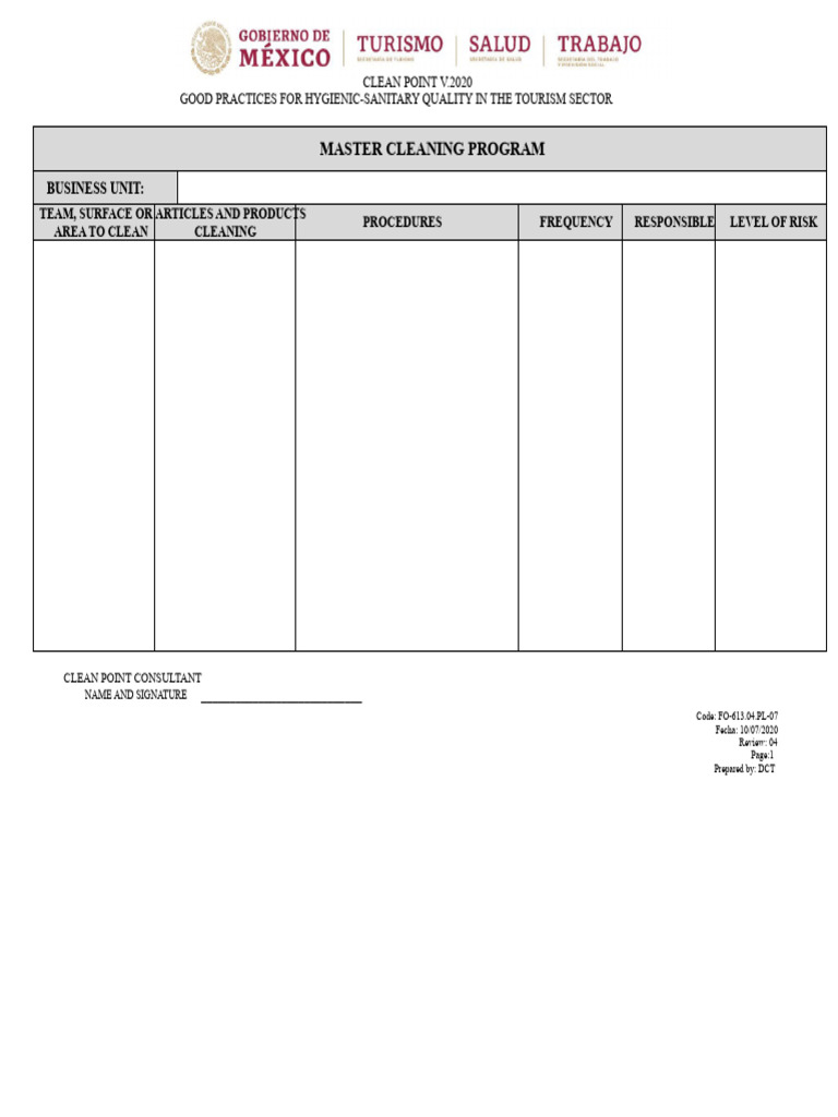 Hygienic Practices in Tourism Cleaning | PDF