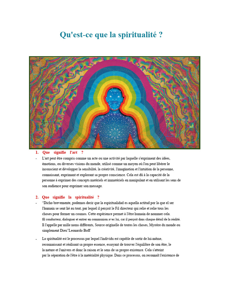 Comprendre la spiritualité et l'art | PDF | Spiritualité | Dieu