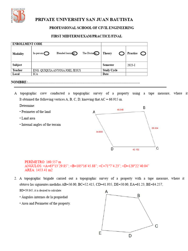 First Practice Topography and v5 Solution Manual | PDF | Topography ...