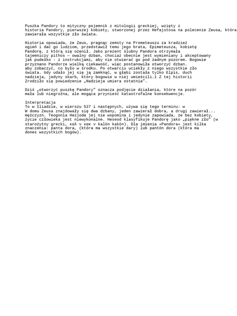 Skrzynka Pandory | PDF