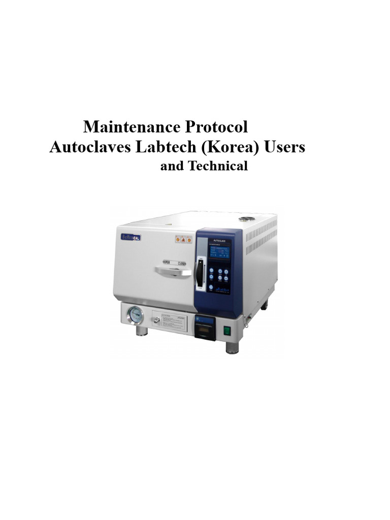 Autoclave Maintenance Protocol | PDF