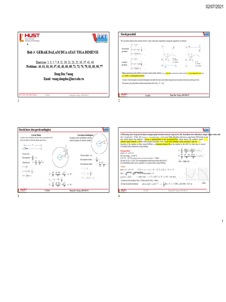 Analisis Gerak Proyektil dan Linier | PDF