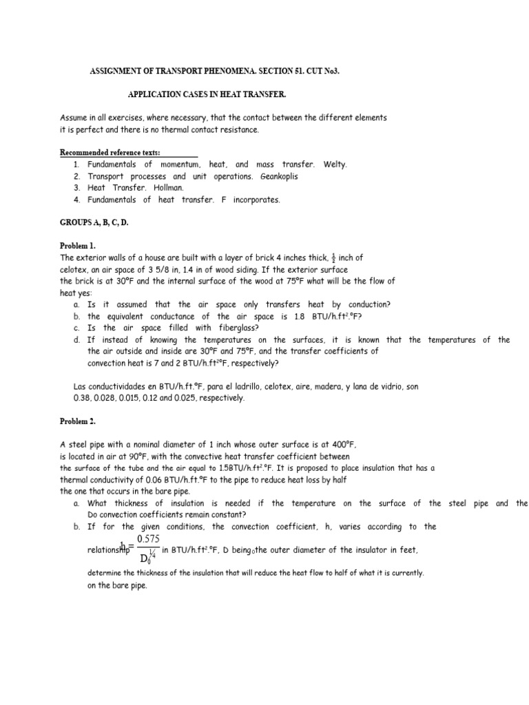 Task Cut 3 Group Assignment | PDF | Heat Transfer | Thermal Insulation