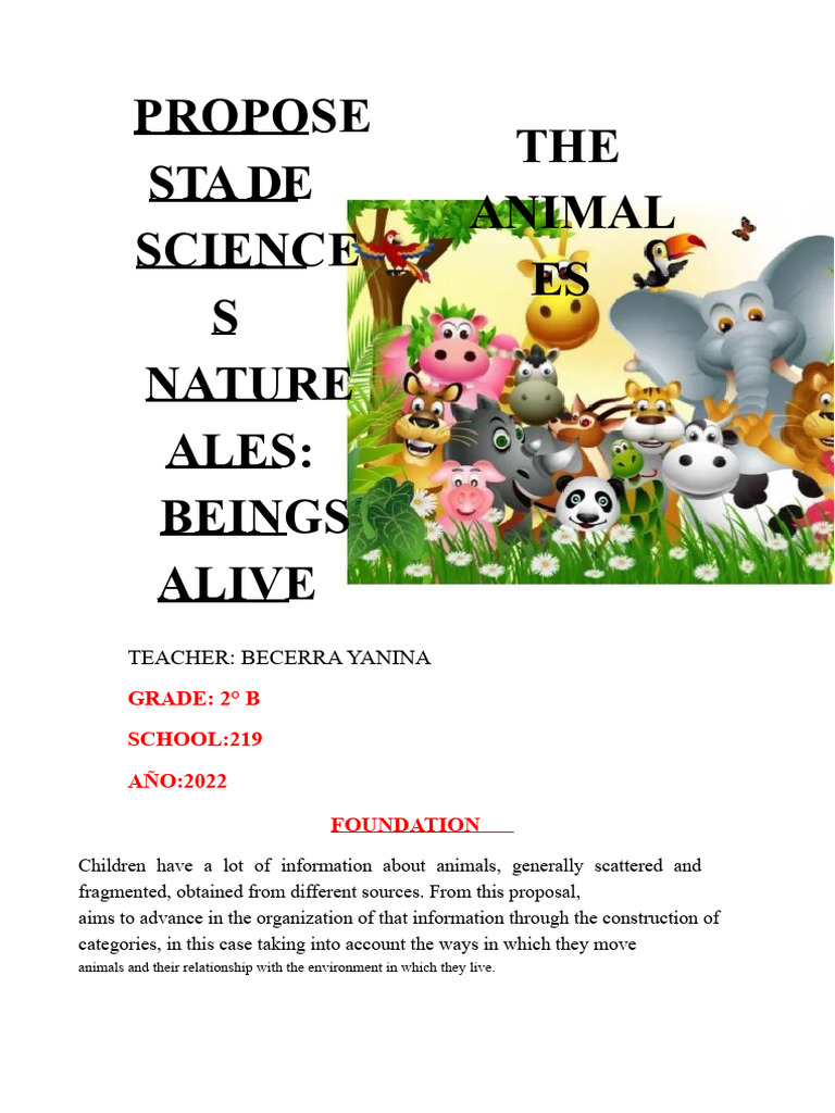 2nd Grade - Didactic Sequence of Natural Sciences - School 219 | PDF | Chicken | Birds