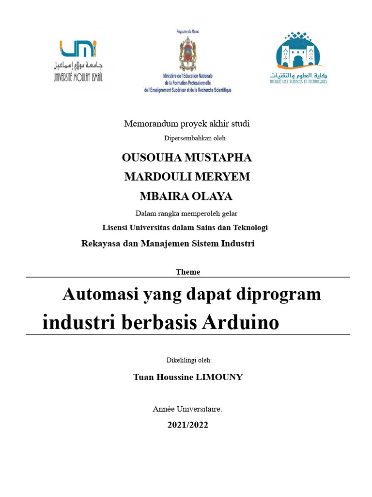 Automasi Industri Berbasis Arduino | PDF