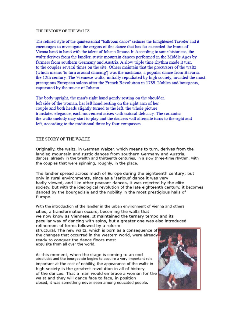 THE HISTORY OF THE WALTZ | PDF