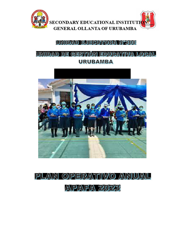 Annual Operational Plan - Apafa - 2024 | PDF | Curriculum | Strategic Planning