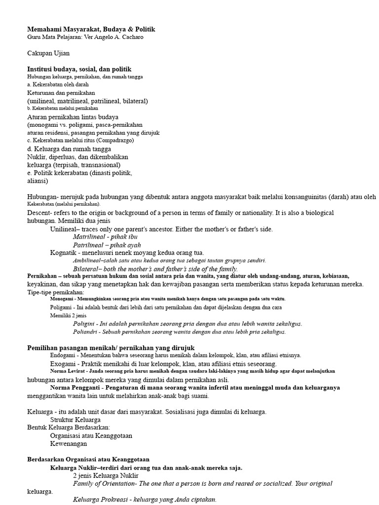 Ucsp q2 Reviewer | PDF