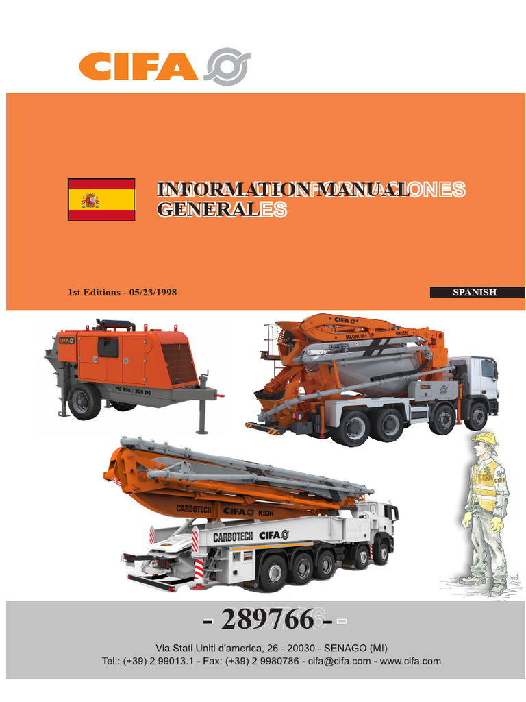 General information cifa pc-307 | PDF | Pump | Concrete