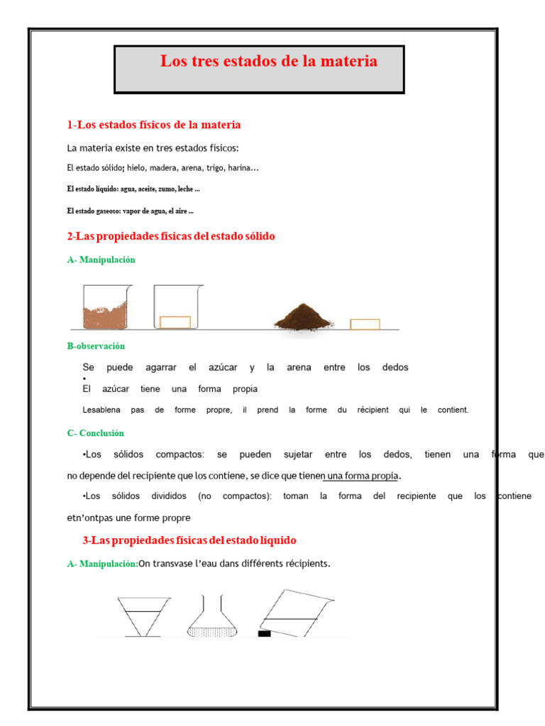 Los Estados Físicos de La Materia 1ac | PDF | Gases | Líquidos
